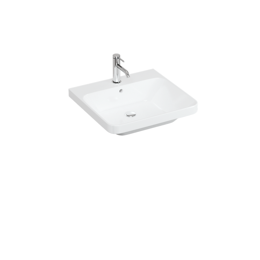 Dalston 500mm Basin White 1th | SKU DAL050 | Britton Bathrooms