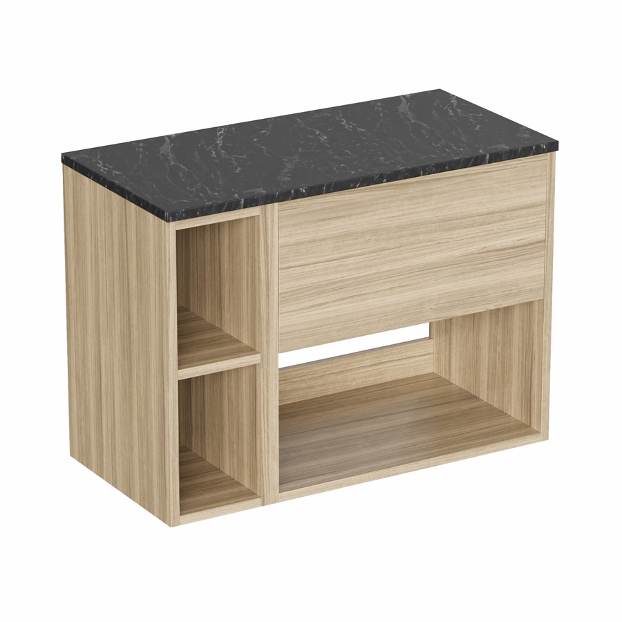 Hackney 600 Furniture Unit & 200 Shelf Unit with Marquina Worktop ...