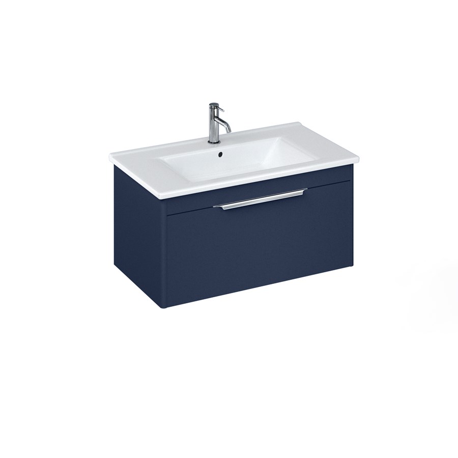 Shoreditch 850mm Wall Hung Single Drawer Unit with Note Square Basin ...